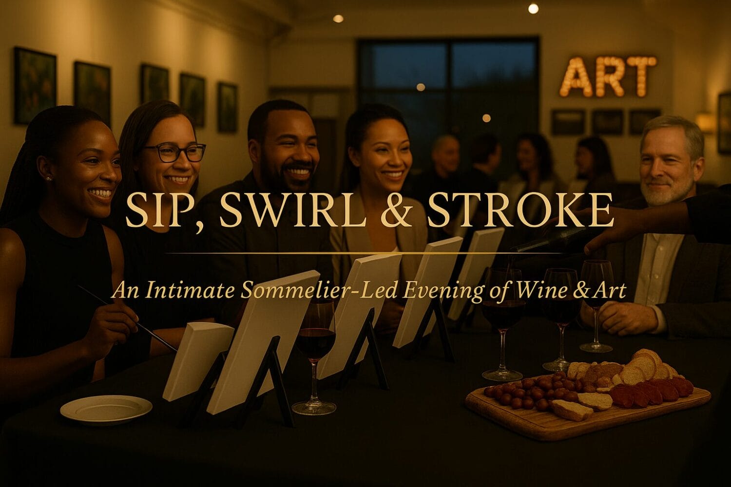 SIP, SWIRL AND STROKE A Boutique Evening of Wine & Art - NEMAA