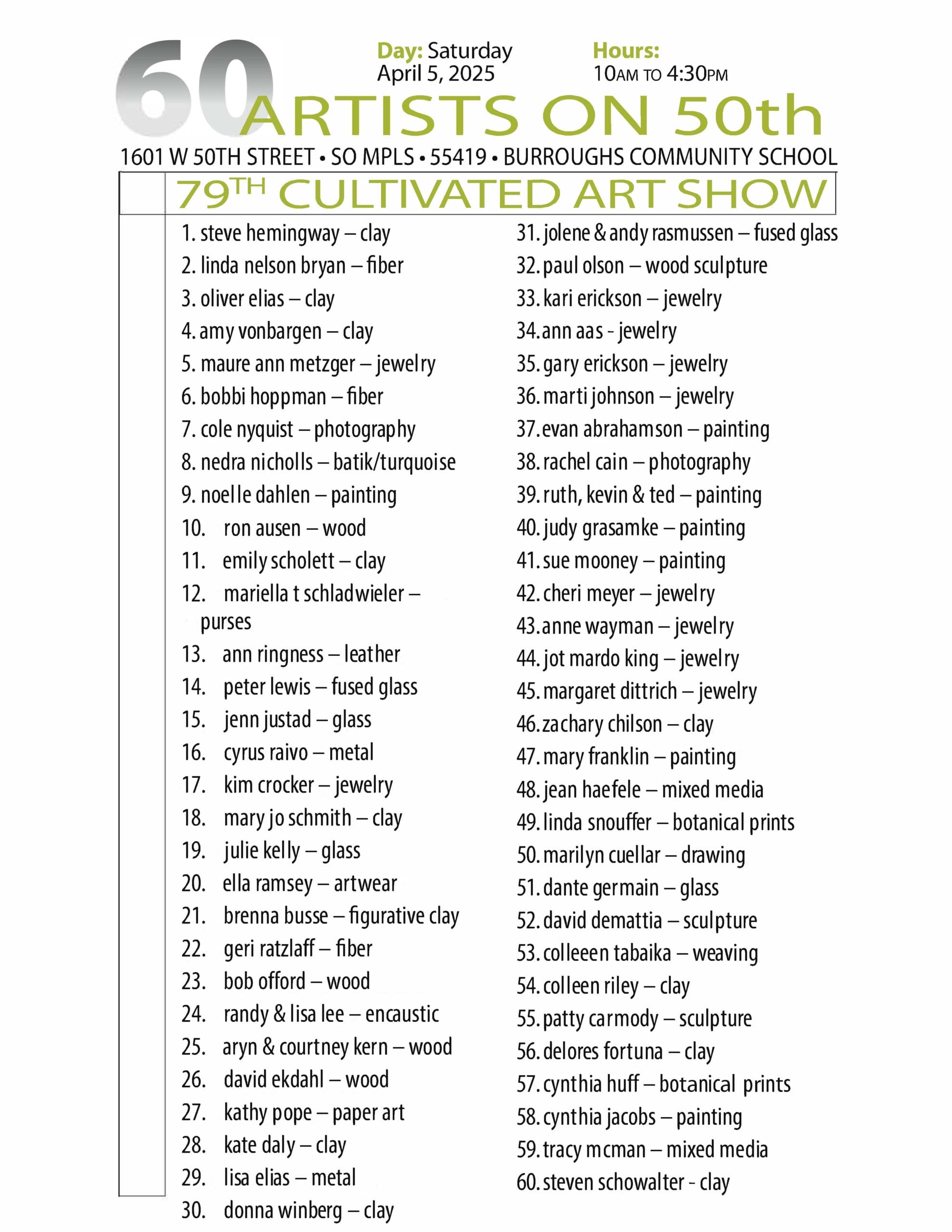 60 Artists on 50th - NEMAA